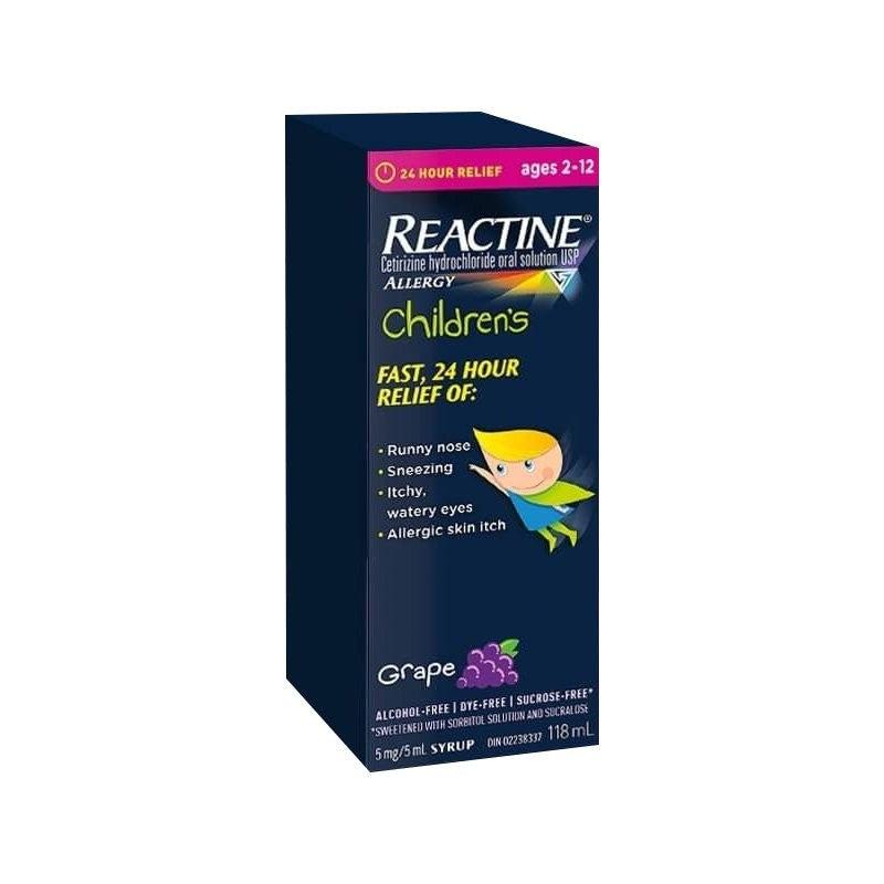 Children's Reactine Allergy Liquid Grape 118ml – RxClinic | Talbot ...